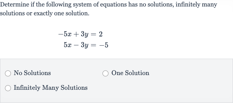 (Solved)-Determine if the following system of equations has no soluti